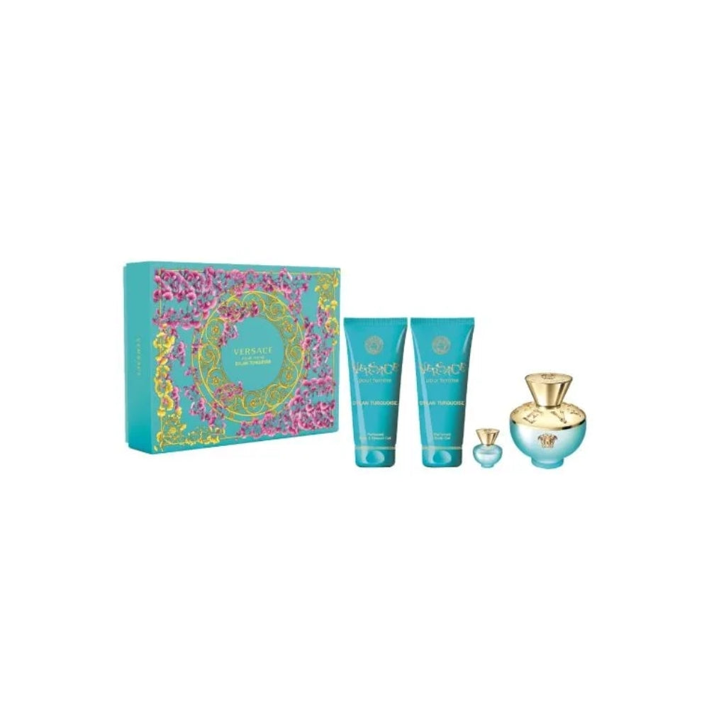 Versace Dylan Blue Turquoise 4 Piece Fragrance Gift Set – On Trend Beauty