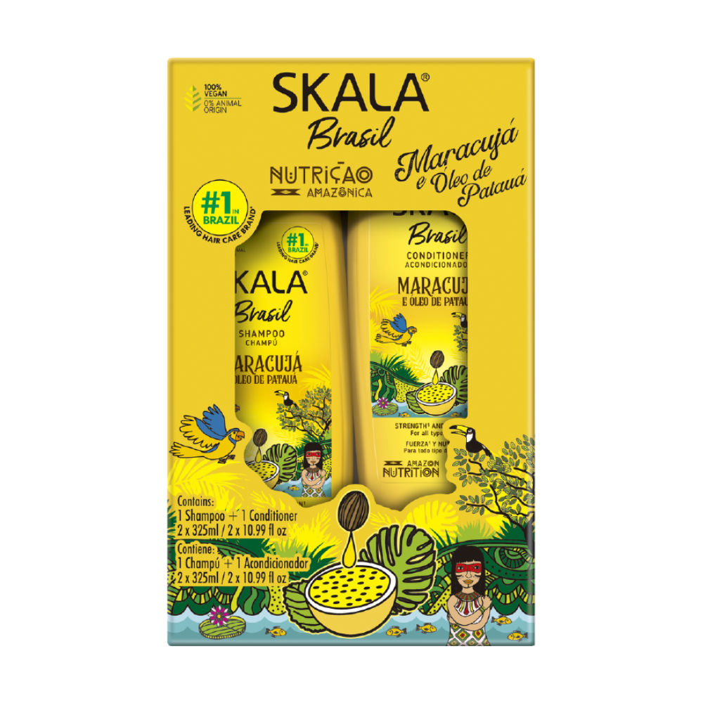 Skala Brasil Maracuja & Palaua Oil Shampoo & Conditioner Kit 325mL – On ...